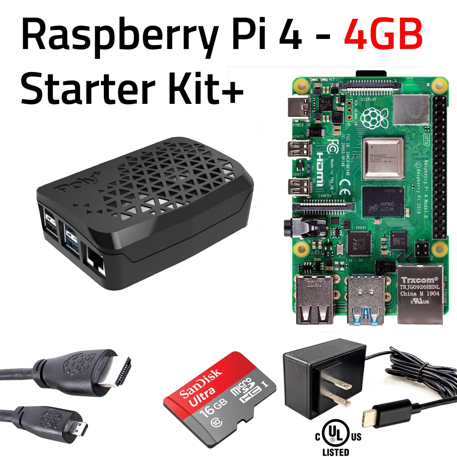 MakerBright Raspberry Pi 4 Starter Kit (2GB) - MakerBright